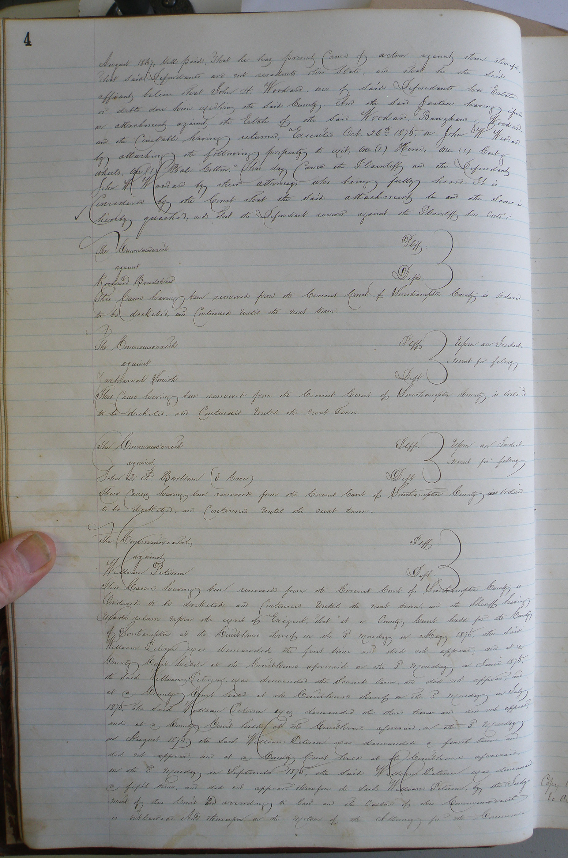 Court Order Book 1875-81