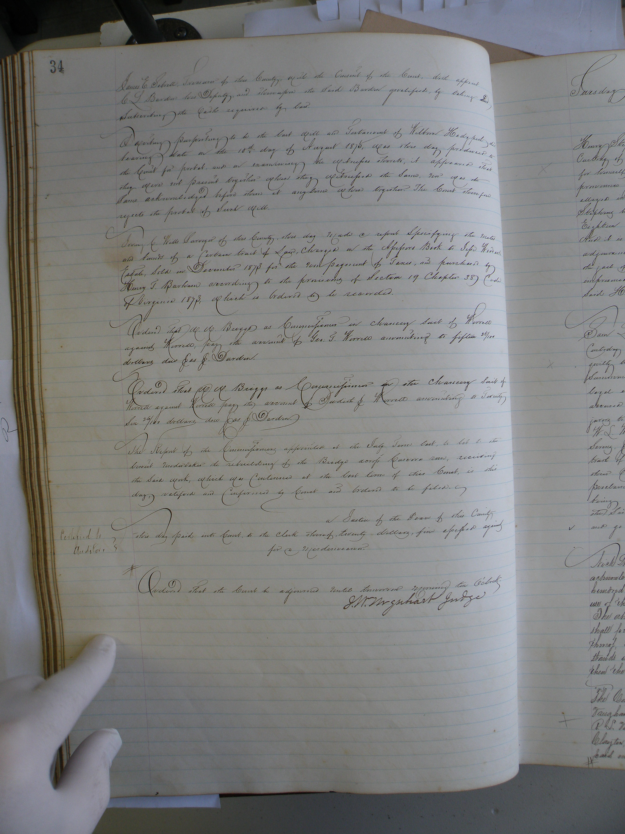 Court Order Book 1875-81