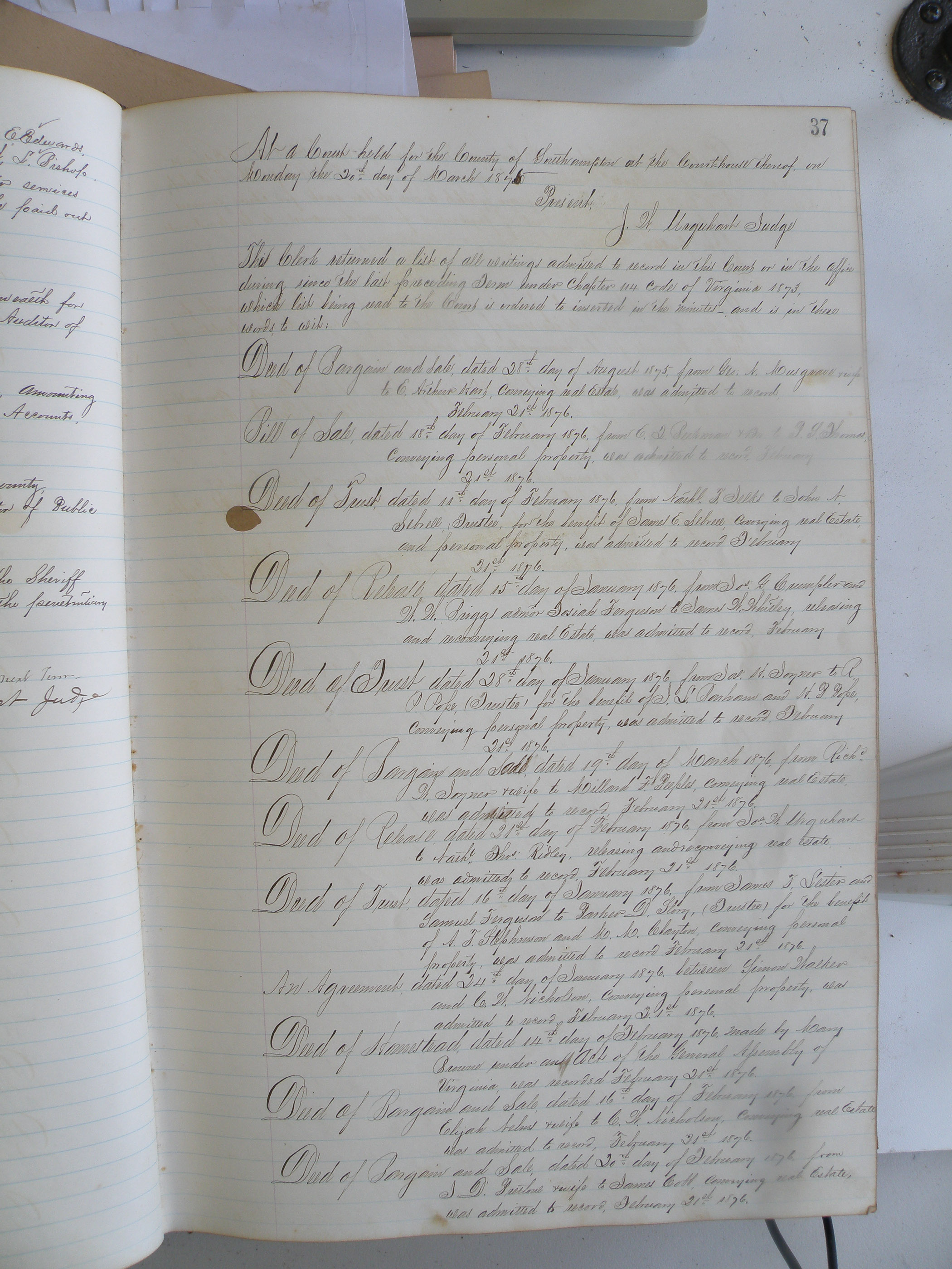Court Order Book 1875-81