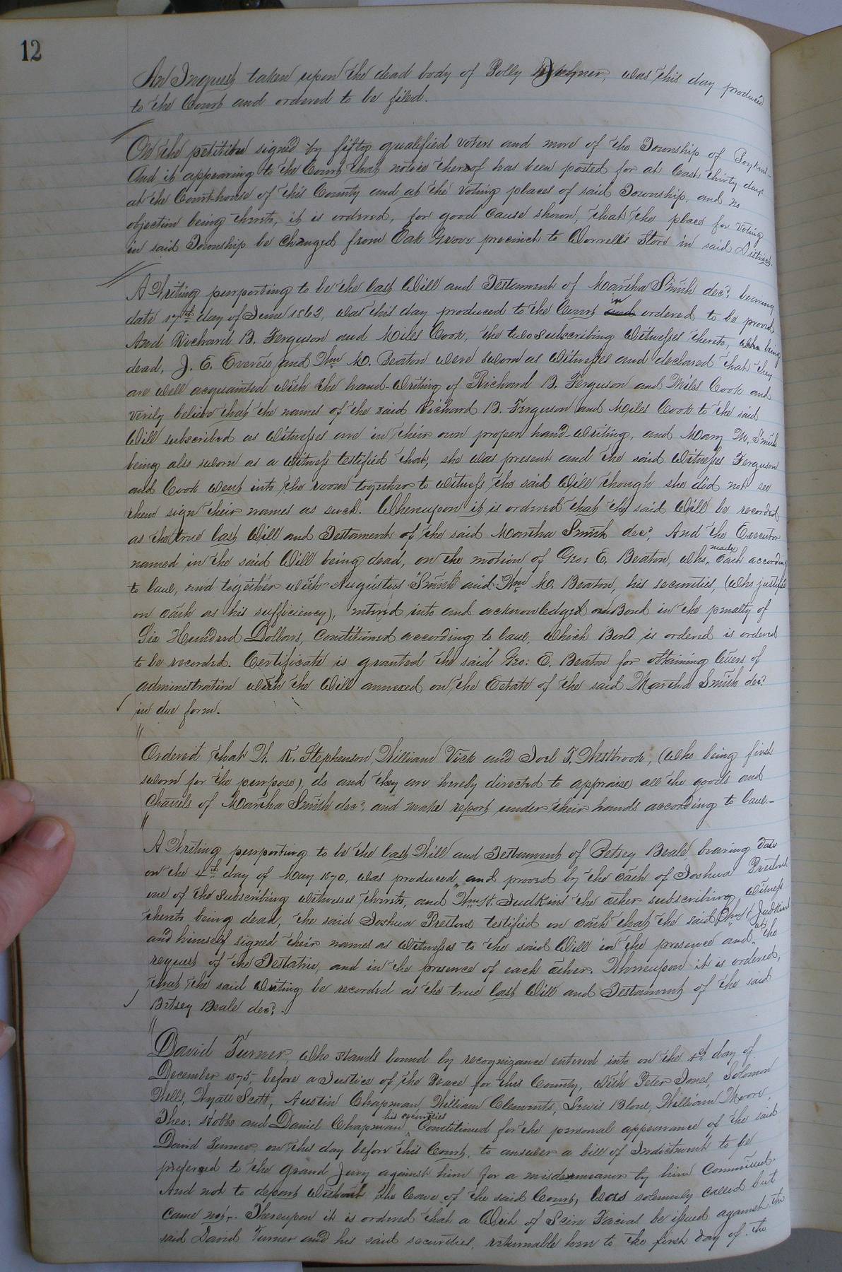 Court Order Book 1875-81
