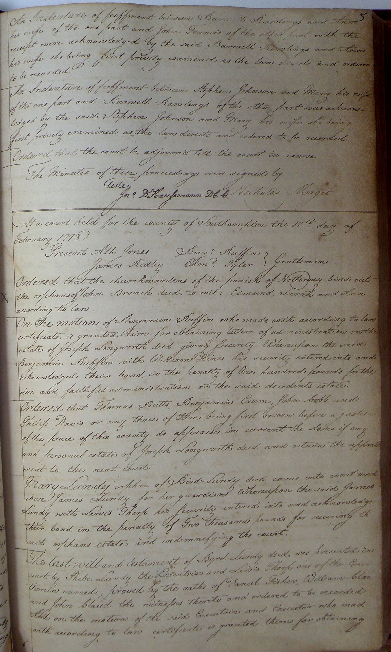 Court Order Book 1778-1784