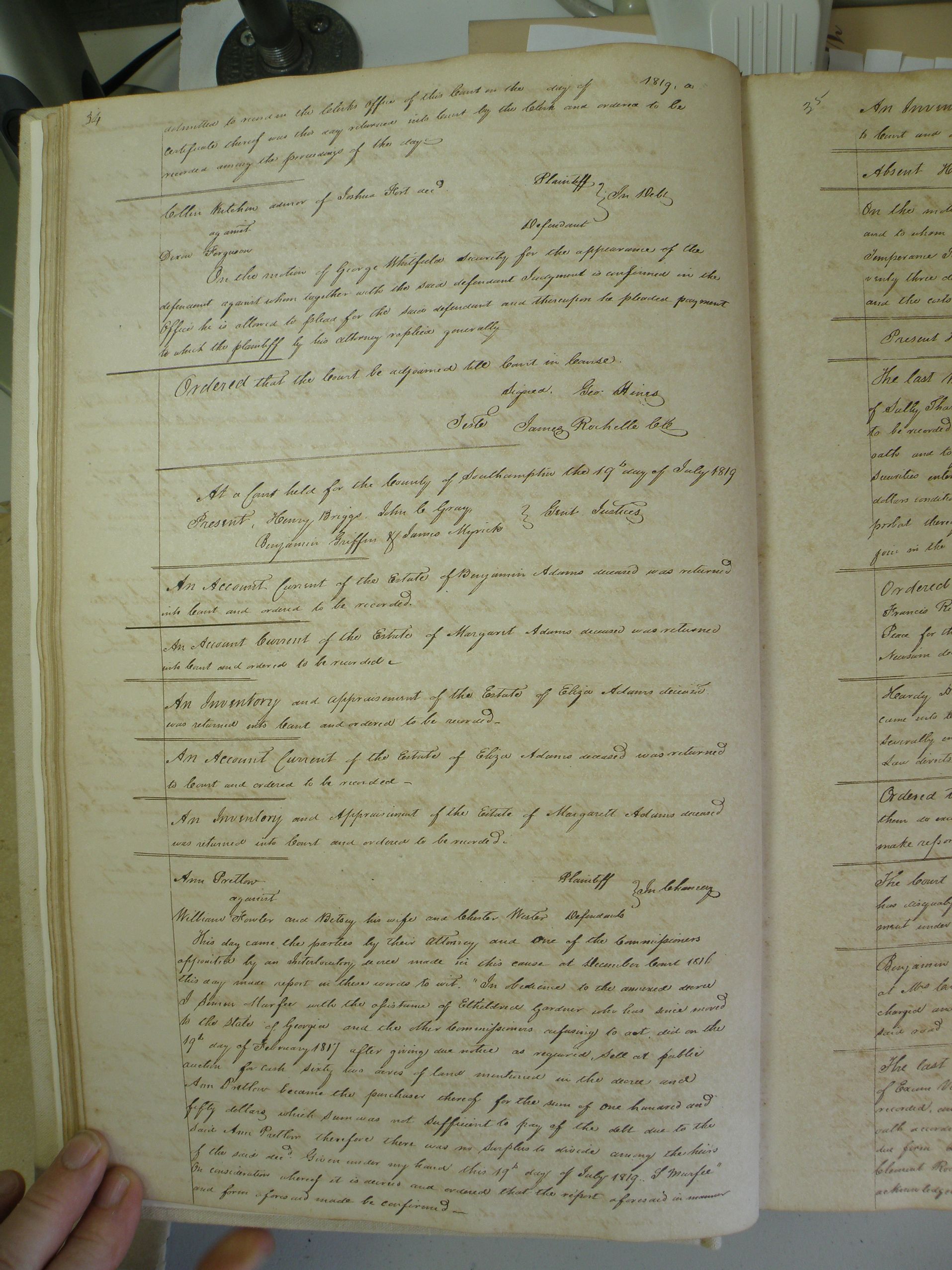 Court Order Book 1819-1822