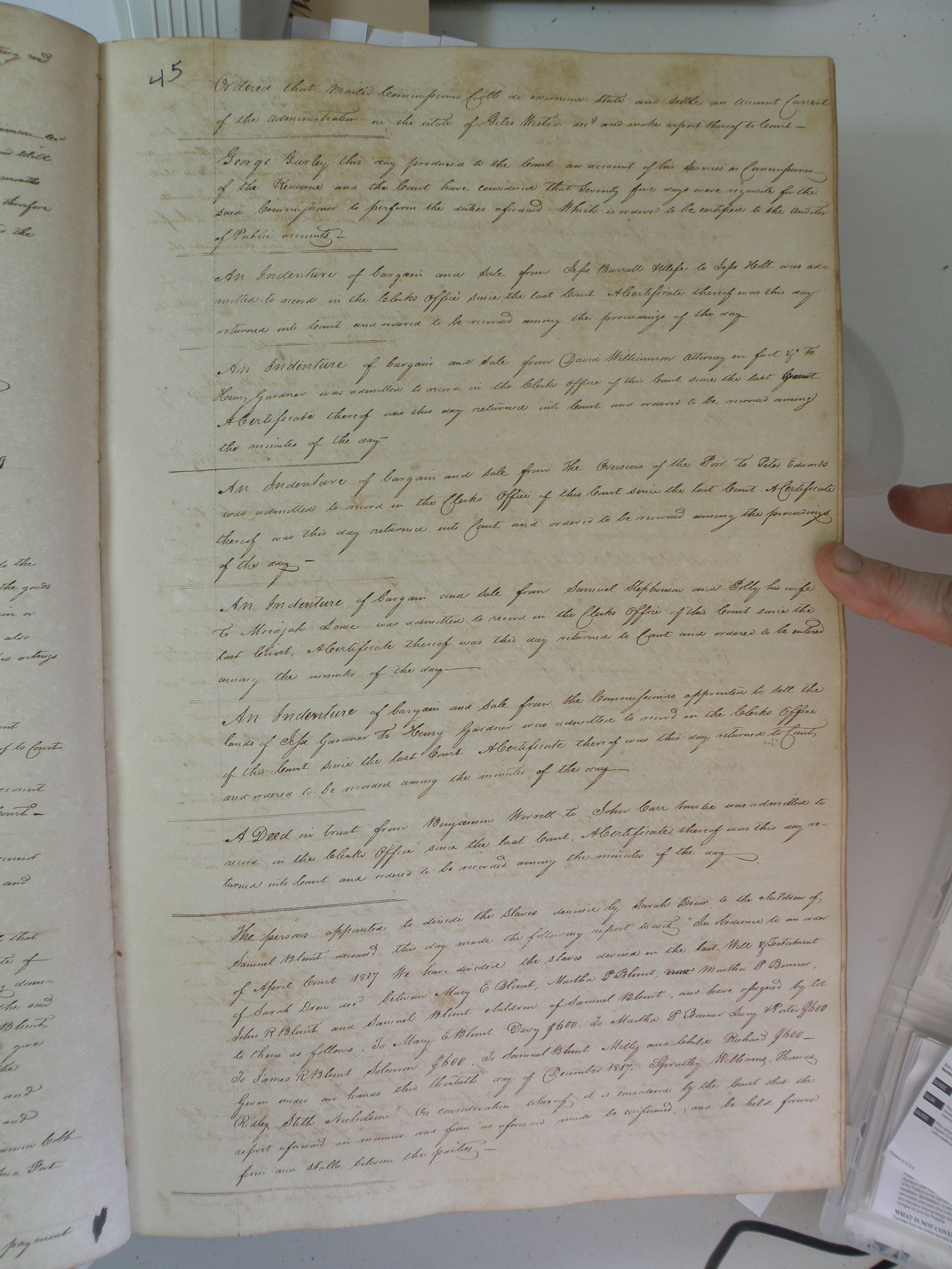 Court Order Book 1819-1822