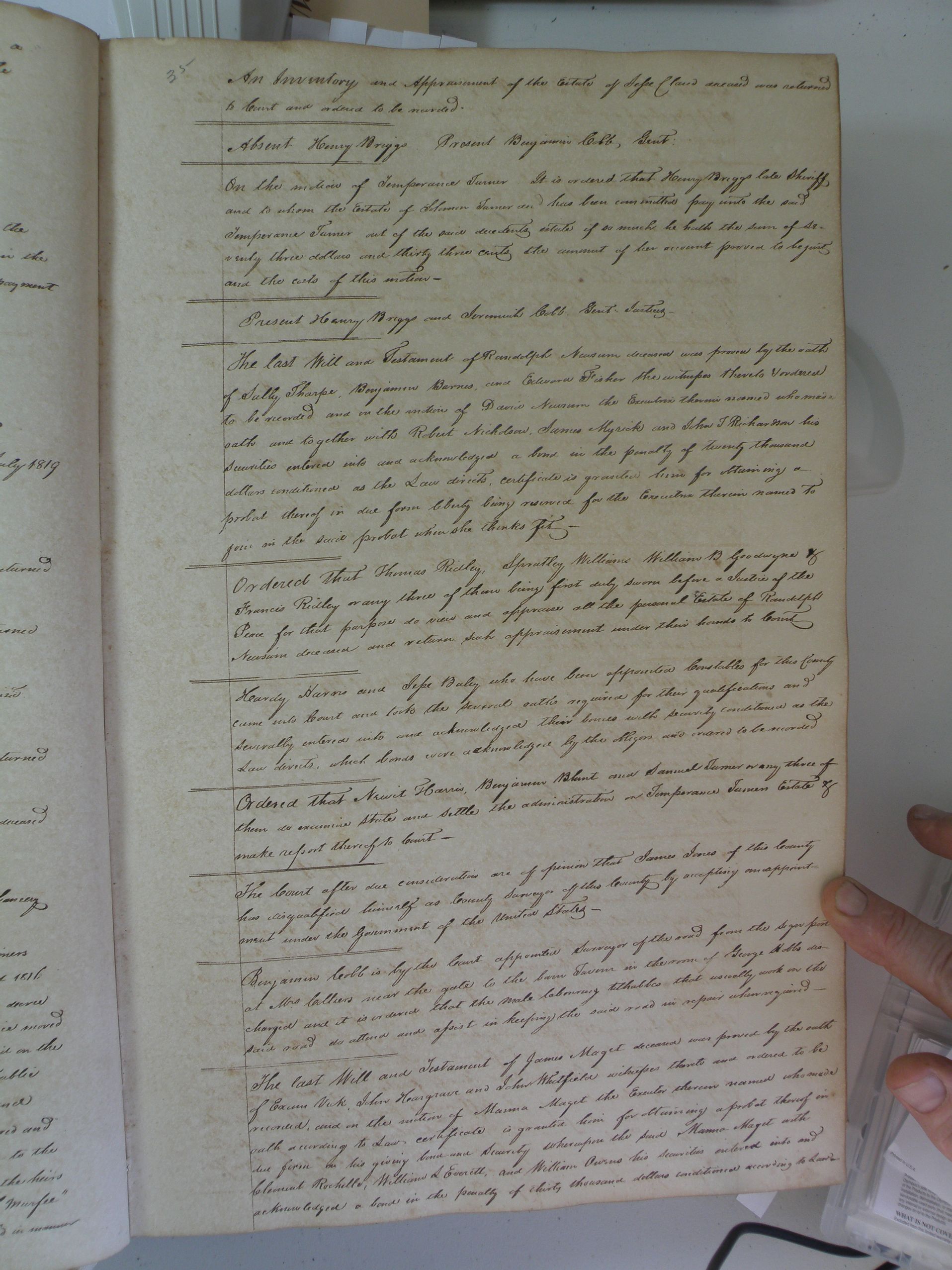 Court Order Book 1819-1822