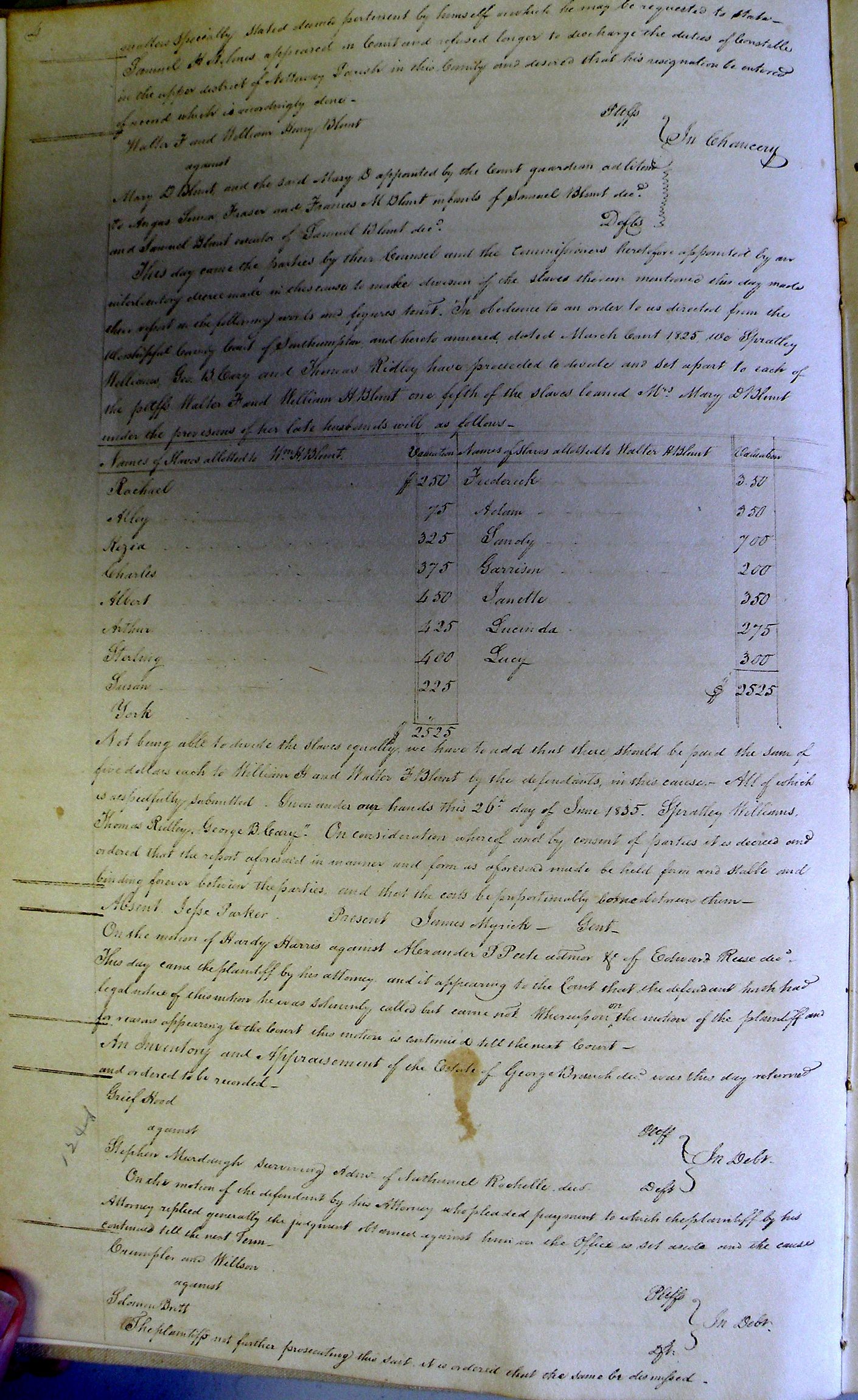 Court Order Book 1835 - 1839