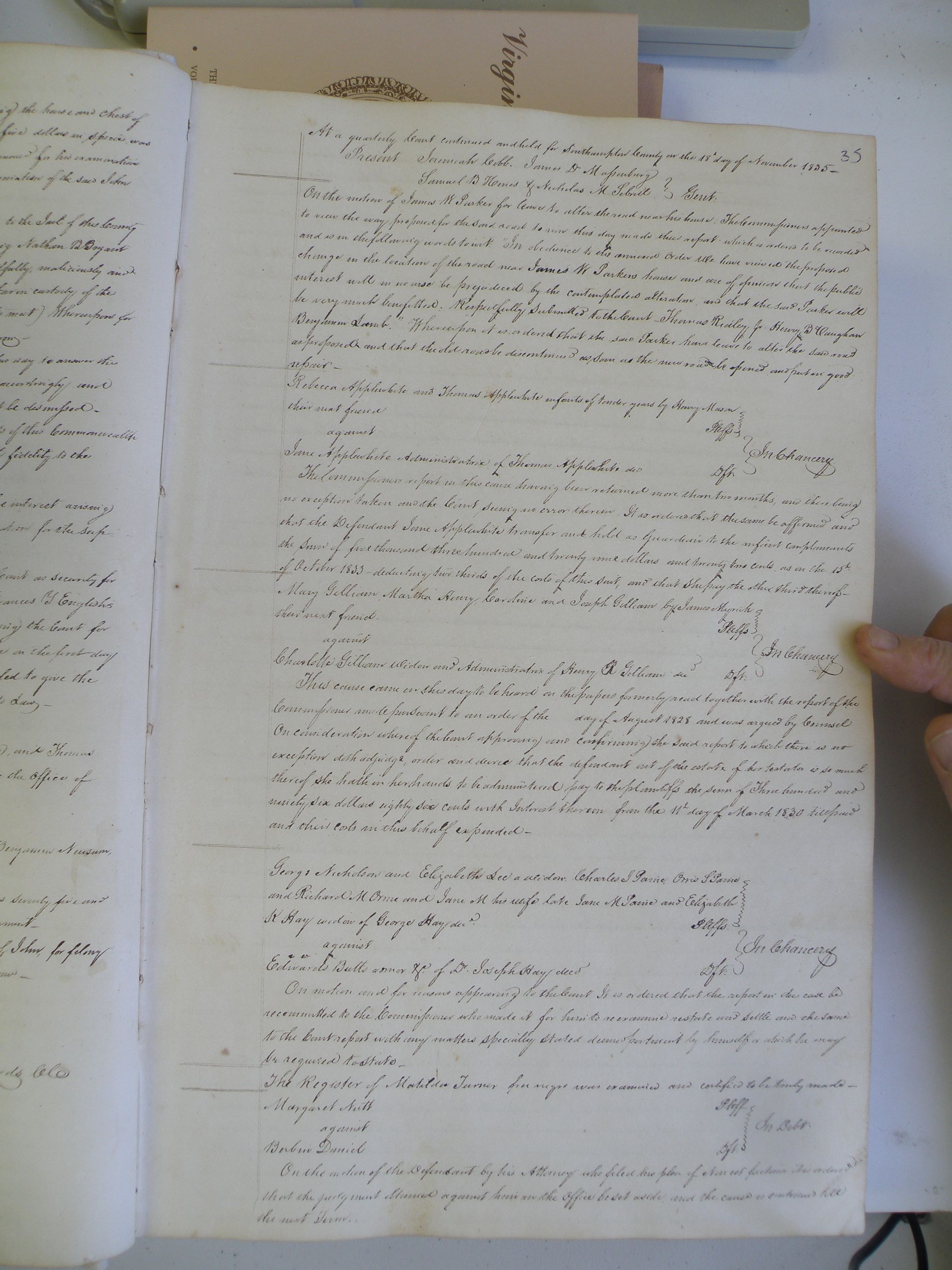 Court Order Book 1835 - 1839