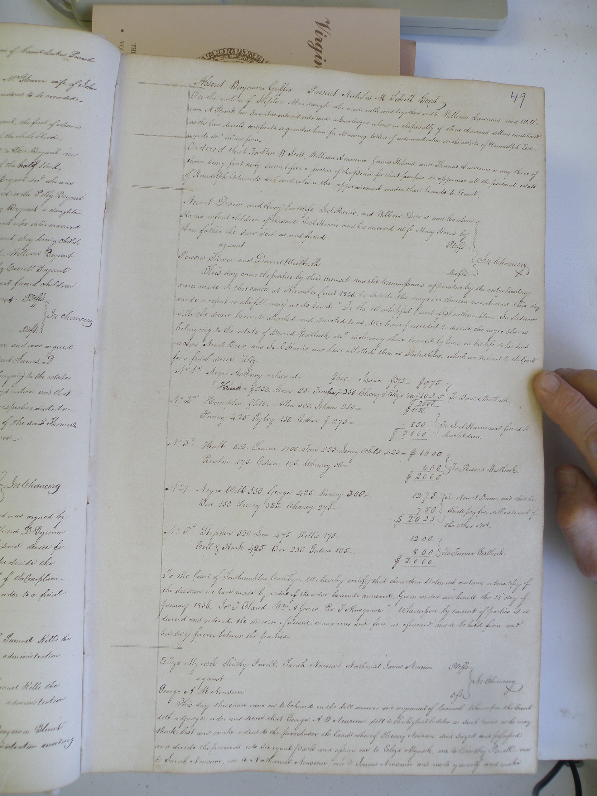 Court Order Book 1835 - 1839