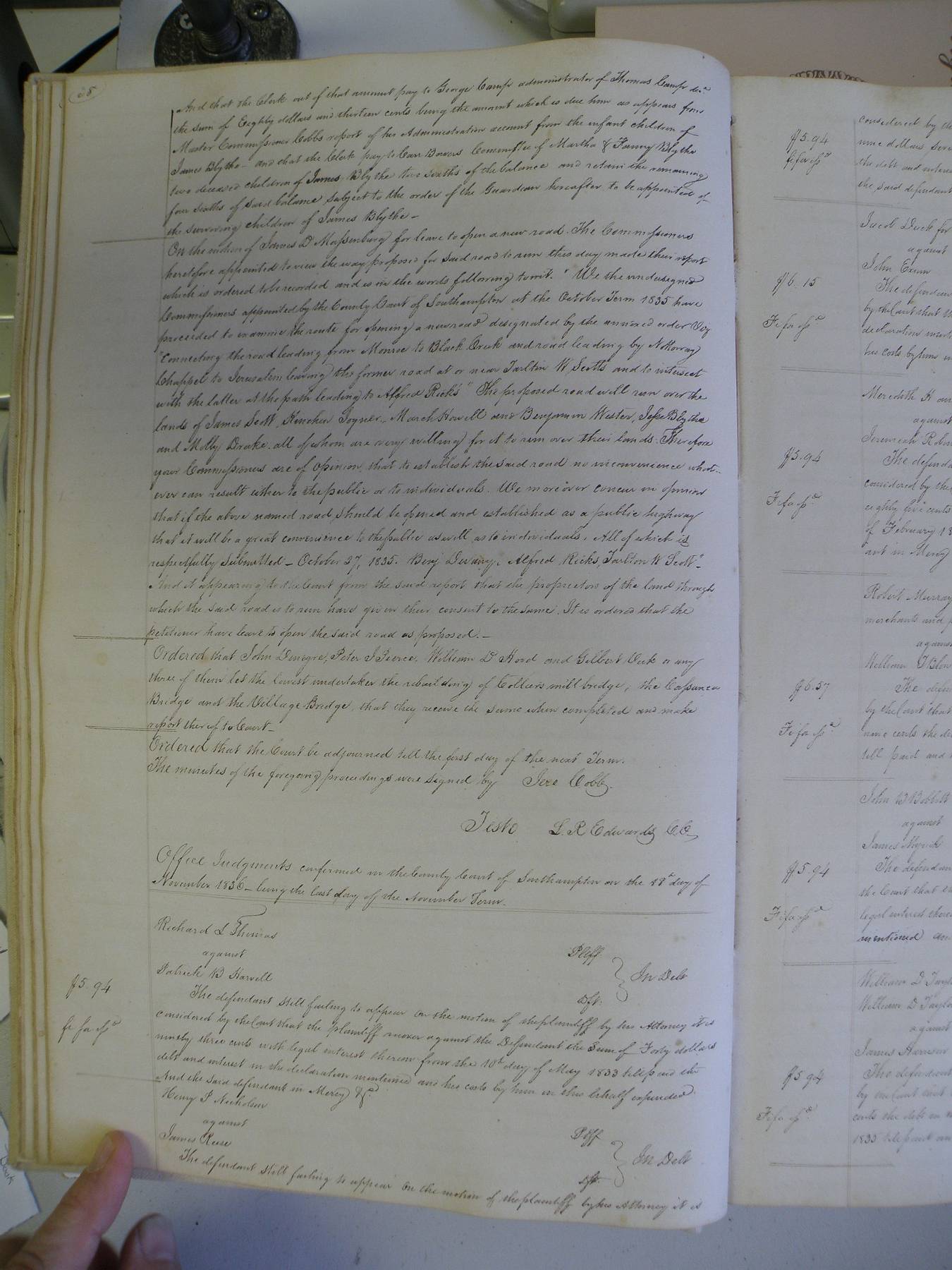 Court Order Book 1835 - 1839
