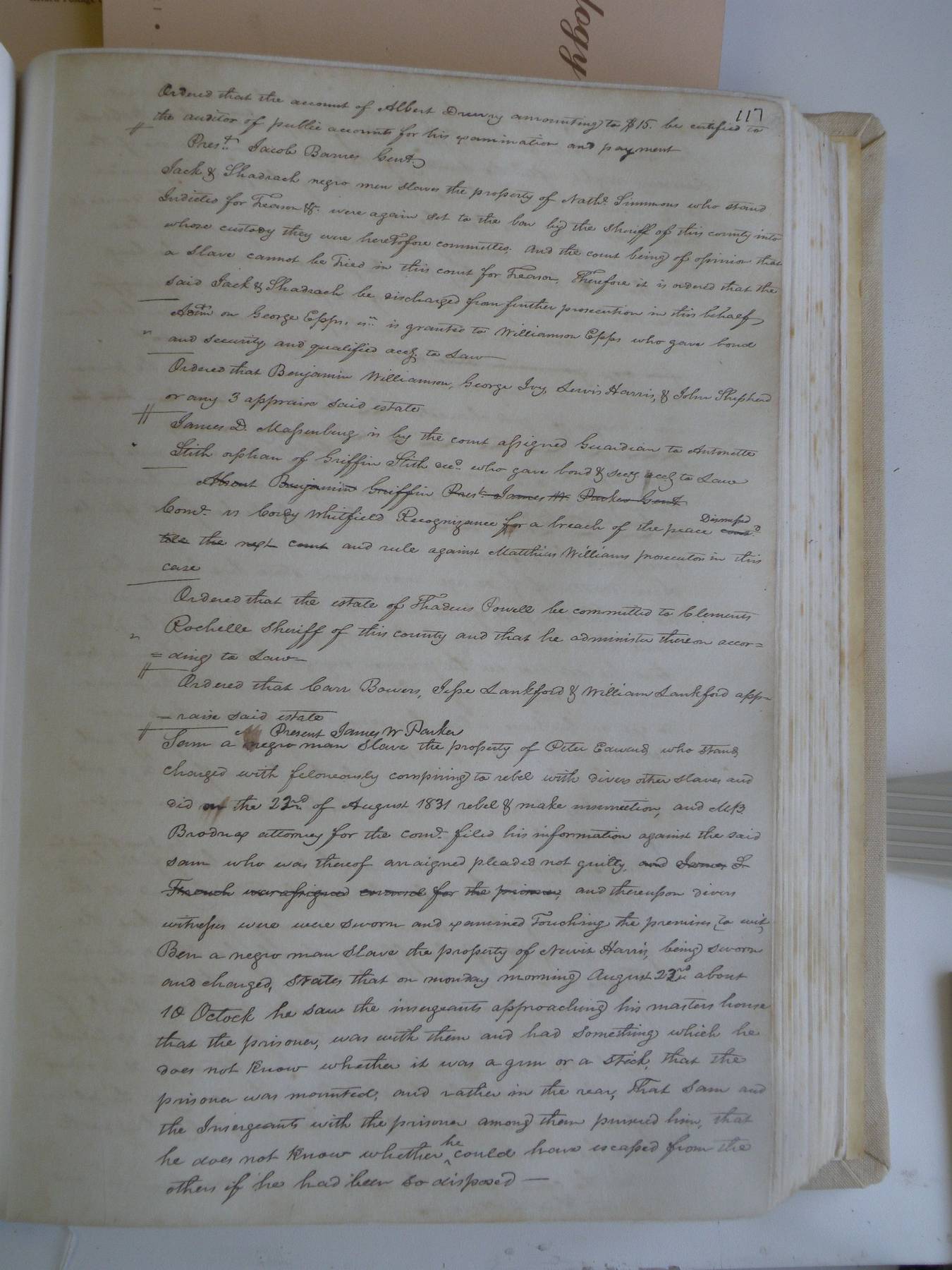 Court Minute Book 1830-35