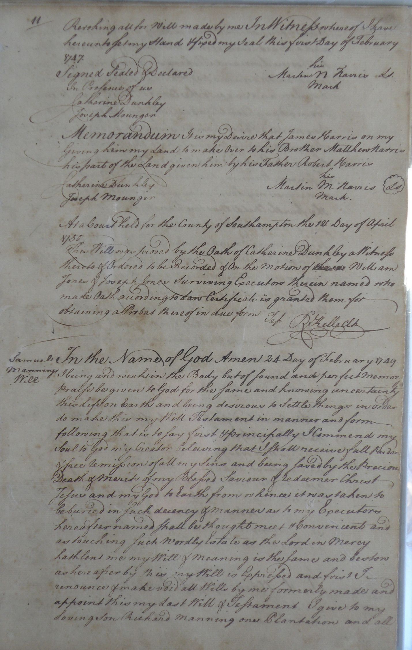 Will Book 1 1747 - 1759